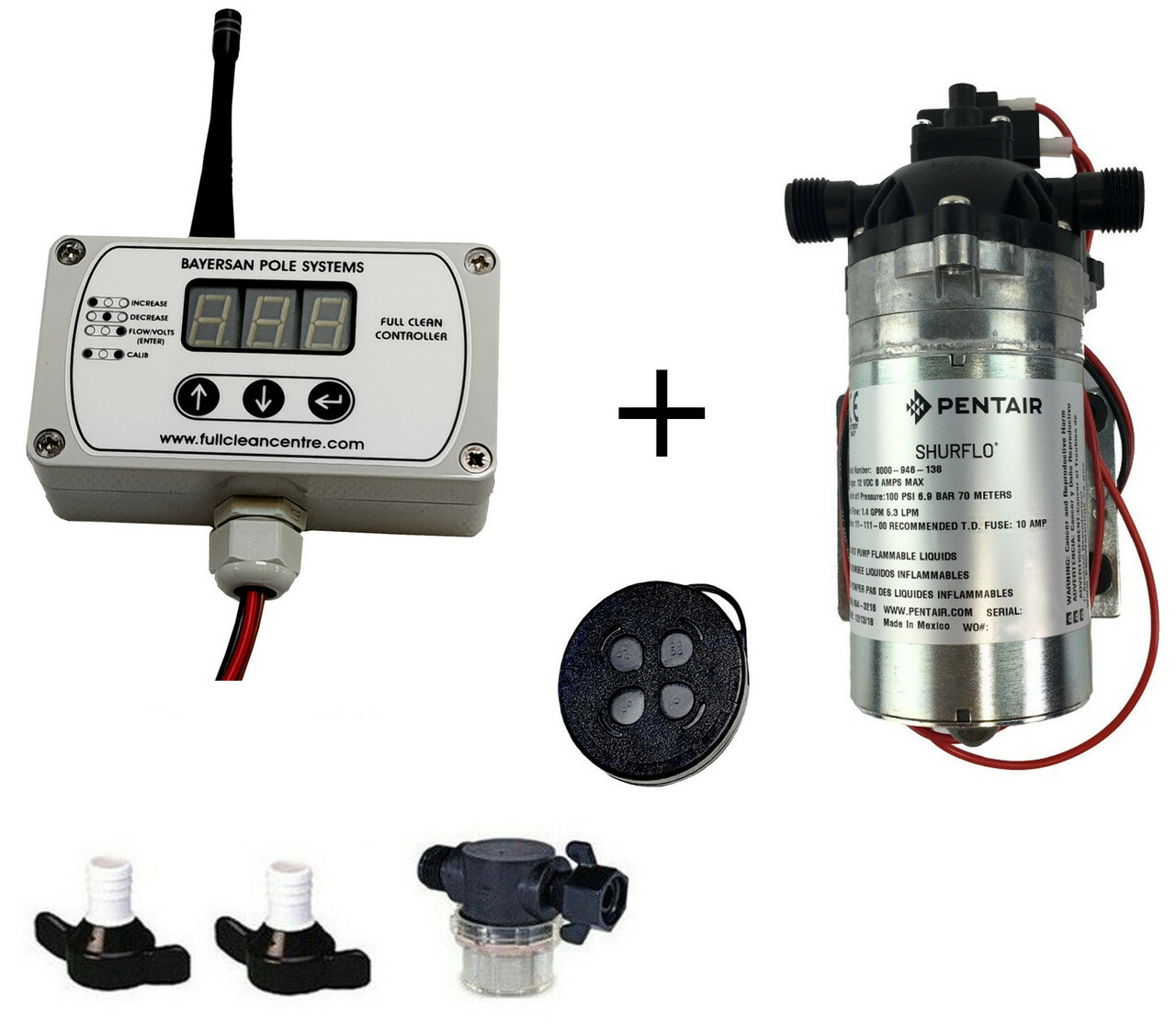 Water Fed Pole Shurflo Pump & V16 Wfp Link Remote Control Pump ...
