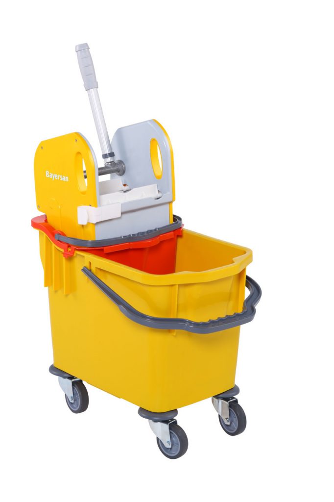 25l Bucket With Wheels & Double Bucket for Dirty Water