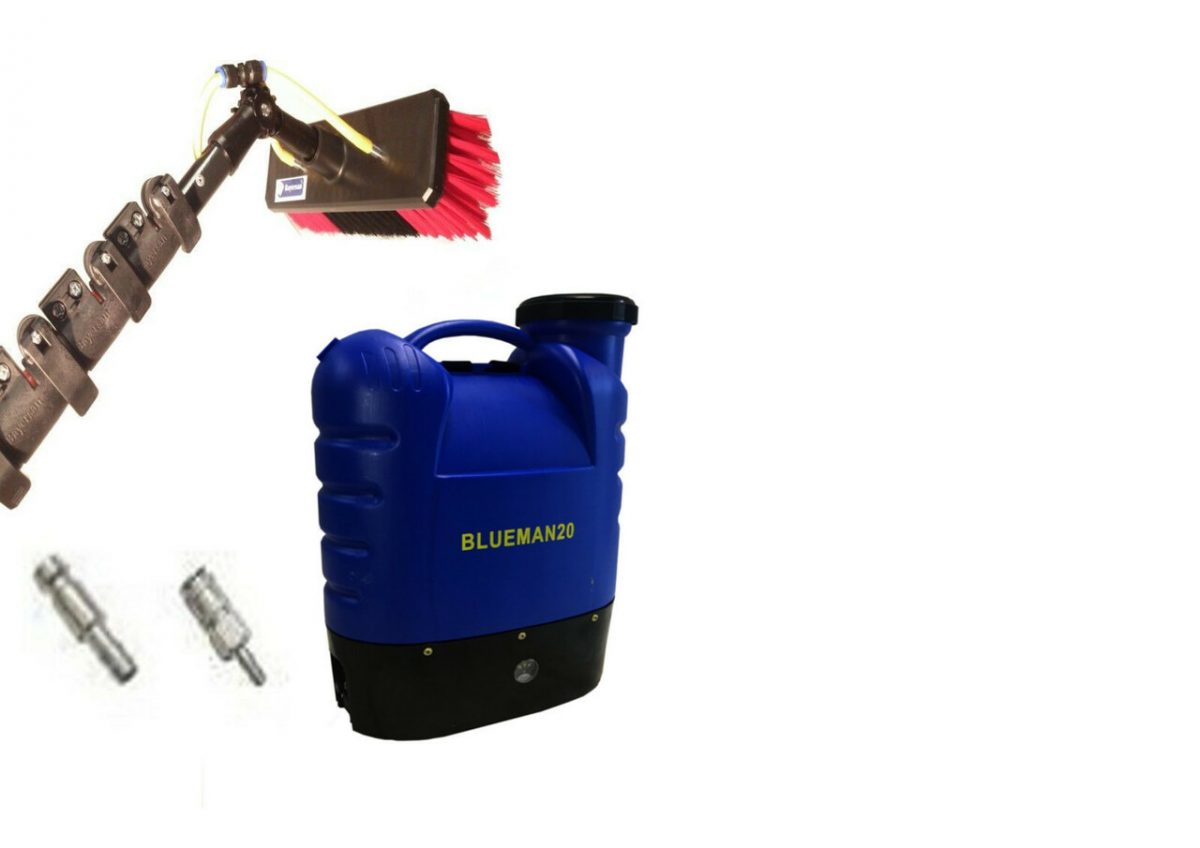 20 L Backpack and Water Fed Pole Impressor Glass Fibre Pole