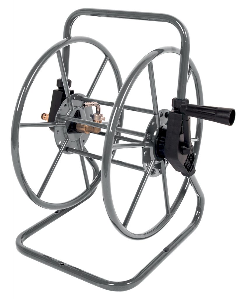 Compact Gray Pro Hose Reel With 100 M of 6 Mm Microbore Hose