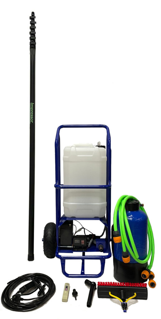 Complete Water Fed Window Cleaning System Set & Gs Telescopic Pole
